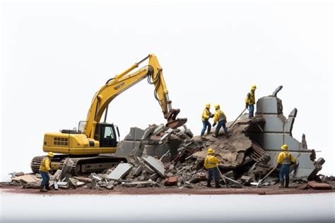 Premium Ai Image Demolition Crew In Isolation