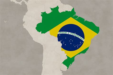 ブラジル古い紙国旗を持つ南アメリカの地図シリーズ アイデアのベクターアート素材や画像を多数ご用意 アイデア イラストレーション