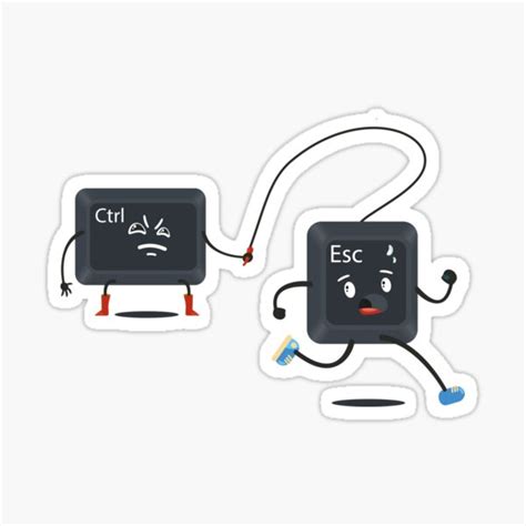 Ctrl Key Esc Key Sticker For Sale By Zourit Redbubble