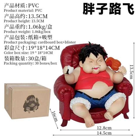 Promo Figure Fat Luffy Sanji Zoro Gemoy Chibi One Piece Lutofia