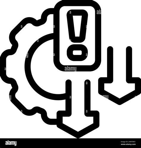 Simple Vector Showing The Concept Of A System Failure With A Gear And