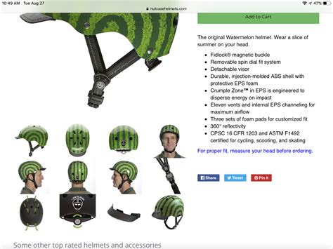 Nutcase “ I Love My Brain” Watermelon Helmet Sidelineswap