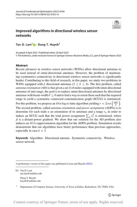 Improved Algorithms In Directional Wireless Sensor Networks