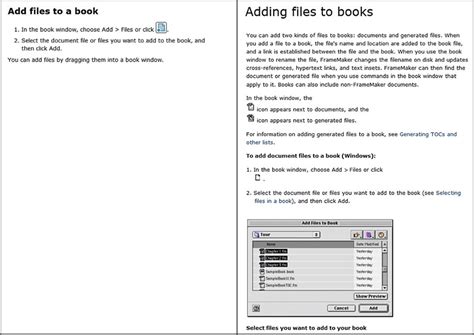 Procedures Supporting The Same Goal From The Adobe FrameMaker Manual Download Scientific