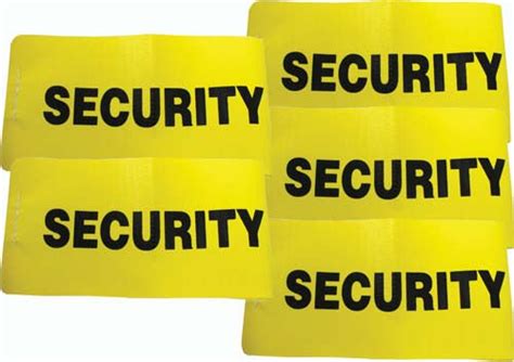 Set Of 5 Security Armbands Item Sa167m