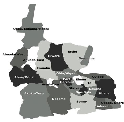 Map Of Local Government Areas In Rivers State Nigeria Download