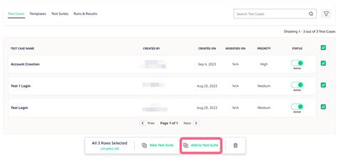 Creating A Test Suite Sofy Support Docs No Code Automation Testing Platform Help