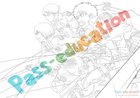 Coloriage gratuit attaque des titans téléchargez et imprimez vos