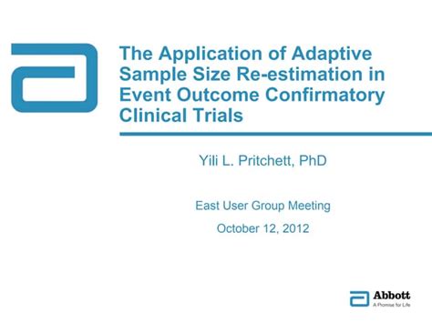 Eugm 2012 Pritchett Application Of Adaptive Sample Size Re Estimation In Event Outcome