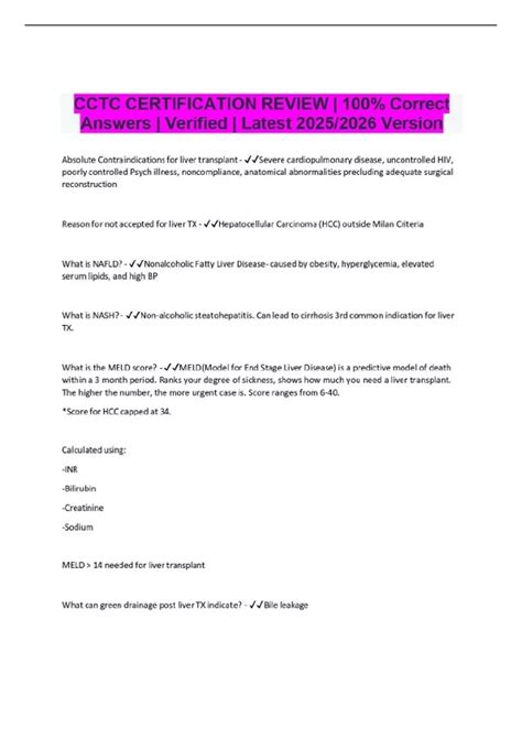 Cctc Certification Review 100 Correct Answers Verified Latest 20252026 Version Cctc
