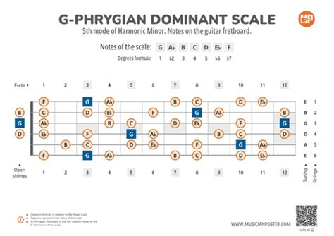 Phrygian Dominant Scale Tones Across The Guitar Fretboard