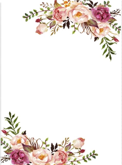 Wedding Flowers Border Png