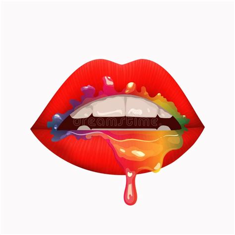 Dripping Lips Stock Illustrations 658 Dripping Lips Stock