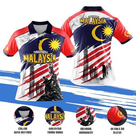 Merdeka Special Edition Shirt Malaysia Tanah Airku Unisex Microfiber