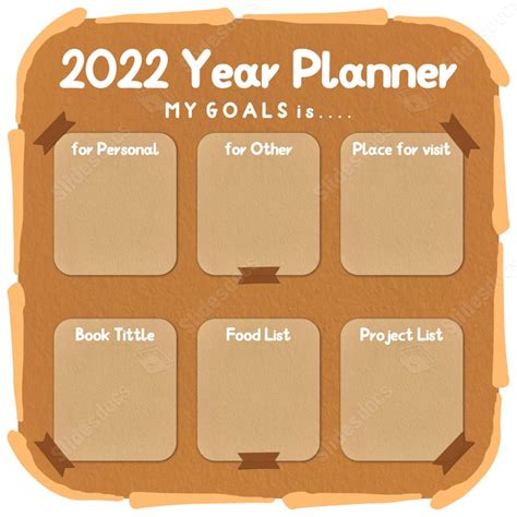 Brown List Plan Planner Month Year Scrapbook Decoration Cute Aesthetic