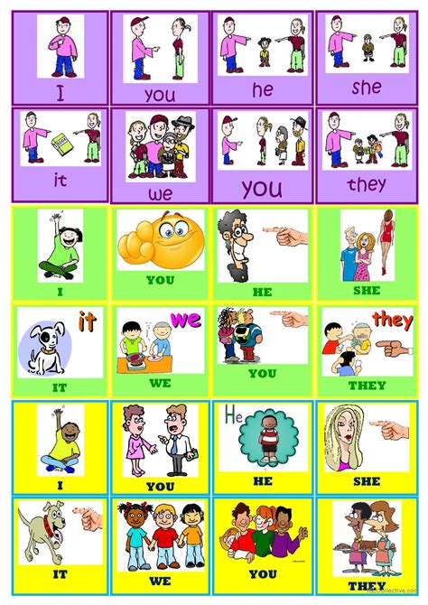 Subject Pronouns Flashcards Vocabula English Esl Worksheets Pdf And Doc