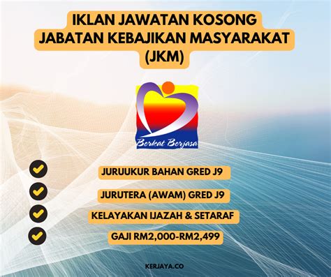 Iklan Jawatan Jabatan Kebajikan Masyarakat Jkm • Kerja Kosong