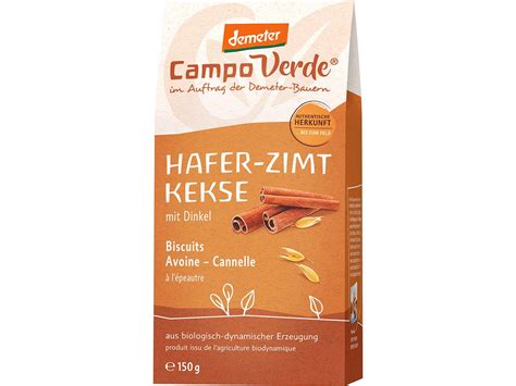 Campo Verde Bio Hafer Zimt Kekse mit Dinkel öko fair einkaufen memo de