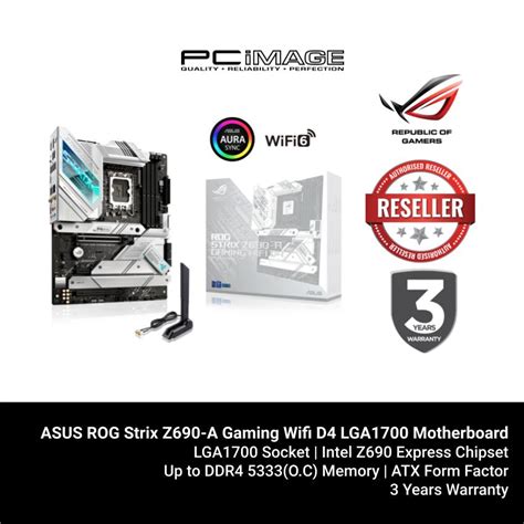 Asus Rog Strix Z A Gaming Wifi D Lga Motherboard Pc Image