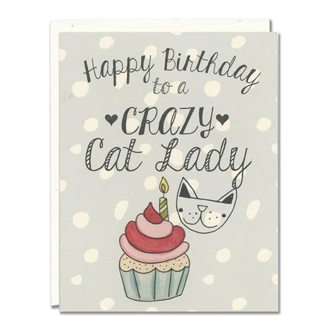 Happy Birthday Crazy Cat Lady Card Cat People Press