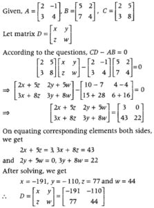 Matrices Class Maths Important Questions Chapter Learn Cbse
