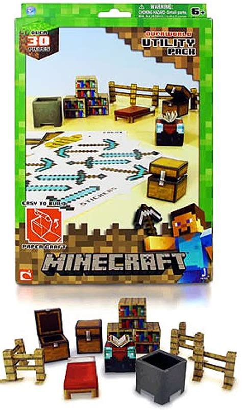 Minecraft Lot Of 20 Grass Blocks Papercraft Jazwares Toywiz