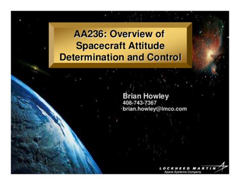 Pdf Lm Attitude Determination Control
