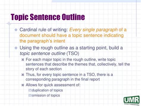 PPT Topic Sentence Outline PowerPoint Presentation Free Download ID 6884806