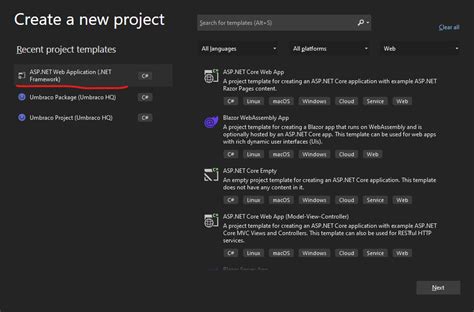 Create Umbraco V8 Project