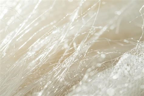 Extreme Macro Photography Of Polyester Fiber With Shallow Focus