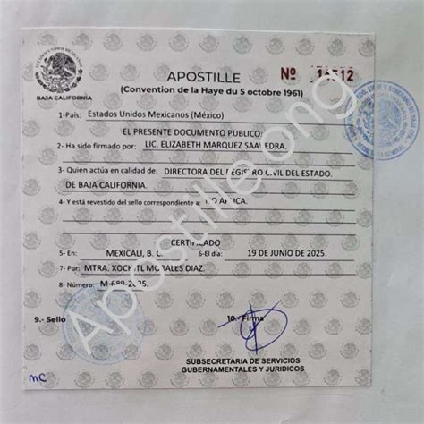 Apostilla De México Servicio De Apostilla De Muestra Y Exprés