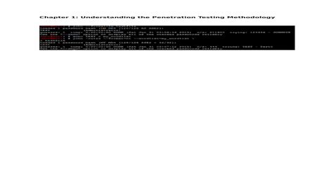 Pdf Chapter 1 Understanding The Penetration Testing Methodology