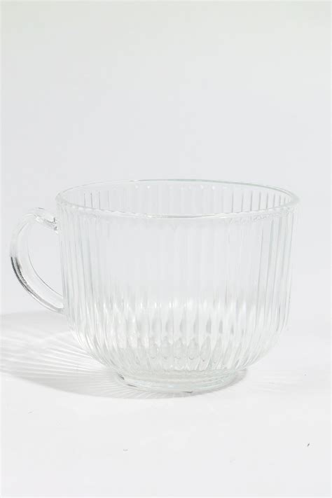 Ribbed Glass Mug