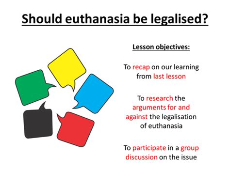 Arguments For And Against Euthanasia Teaching Resources