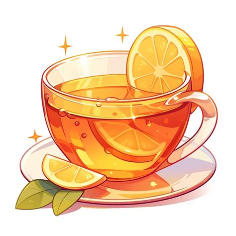 Premium Vector Spicy Ginger Tea With Honey And Lemon