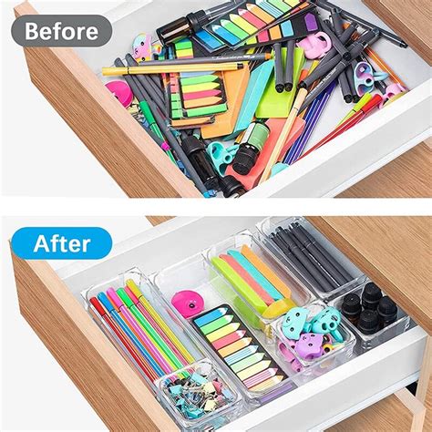 18pcs Separate Drawers Organiser System Non Slip Grandado