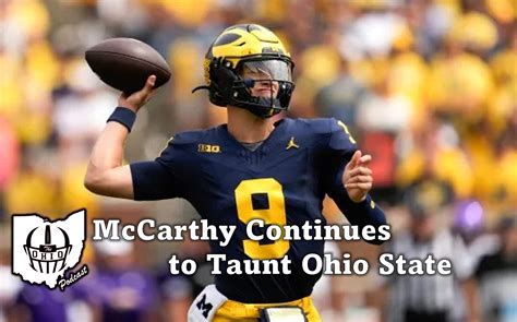 Jj Mccarthy Continues To Taunt Ohio State The Ohio Podcast