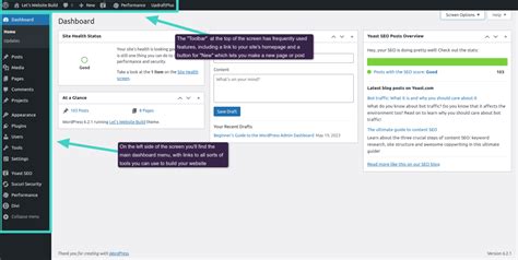 Beginners Guide To The Wordpress Dashboard Lets Website Build