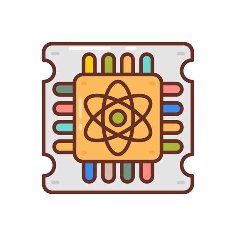 Quantum Computing Icon In Vector Illustration 24232371 Vector Art At