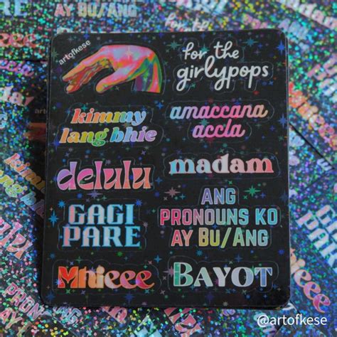 Lgbtq Pride Holographic Sticker Sheet Scratchproof Waterproof Lazada Ph