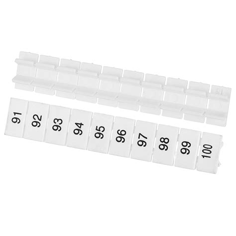 Uxcell 20 Pcs Terminal Marker Stripzb6 Terminal Blocks Marking Labels