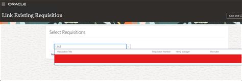 When Linking Requisitions To A Pipeline Requisition The Lov Is Empty