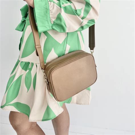 Miss Jane Saffiano Leather Island Green Crossbody Bag Monogrammed With