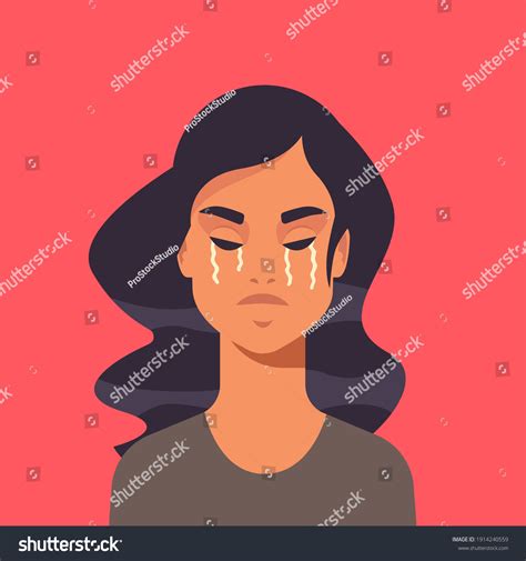 Unhappy Terrified Girl Crying Stop Violence And Royalty Free Stock