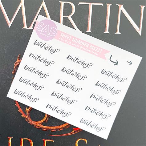 Ms 237 But Why Script Regular Or Clear Matte See Amy Draw