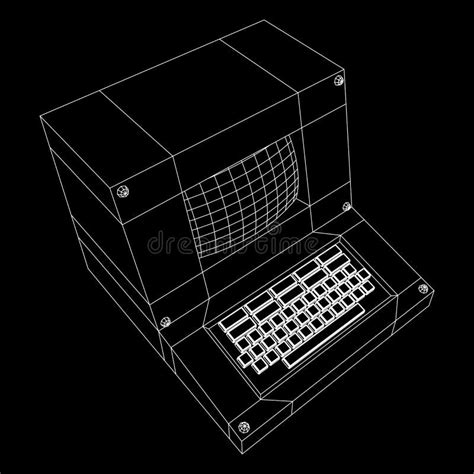 Classic Retro Perconal Computer Programming Code Concept Stock Vector Illustration Of Display