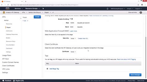 how to deploy api gateway stage aws youtube