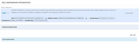Dell Networker Opsramp Documentation