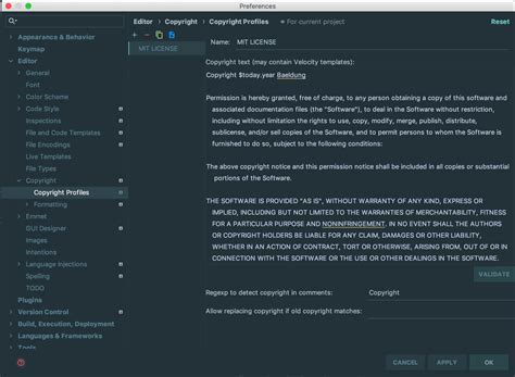 在intellij Idea中为java源文件添加版权许可头 Baeldung中文网