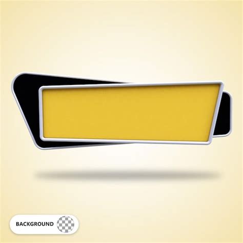 Rectangular Text Box 3d Rendered Shape